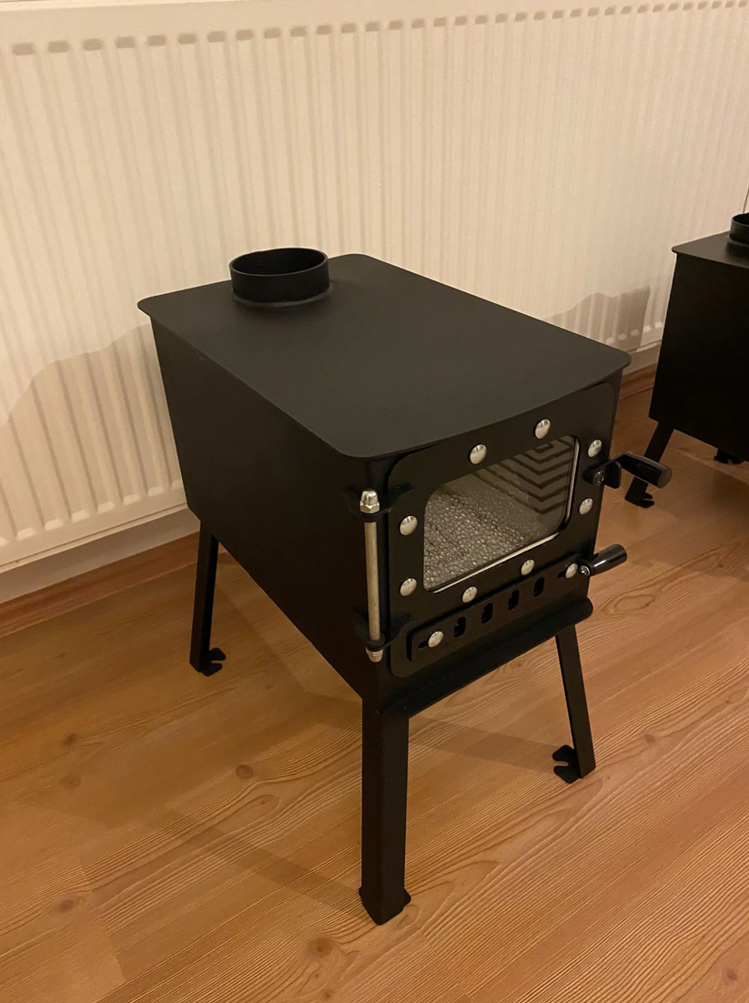 Heavy duty long size wood stove for small spaces, camper stove, carava ...